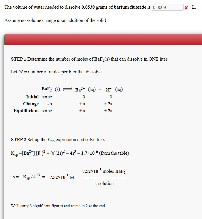 Solved ksp= 9.1*10^-33 Here is an example of what they are | Chegg.com