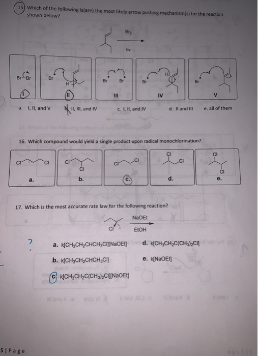 Solved 15) Which of the following is[are) the most likely | Chegg.com
