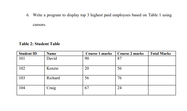 Assignment 9 Instructions 1. For each table, append | Chegg.com