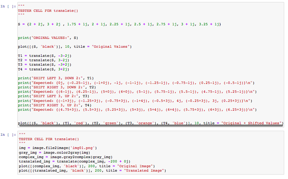 Solved In [ ]: # MAKE SURE TO RUN THIS CELL BEFORE RUNNING | Chegg.com