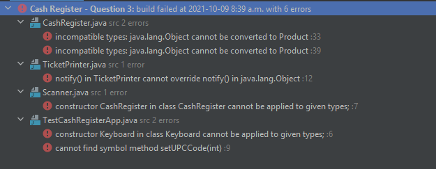 Solved Given: Source code for CashRegister.java import | Chegg.com