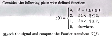 Solved Consider the following piece-wise defined function: | Chegg.com