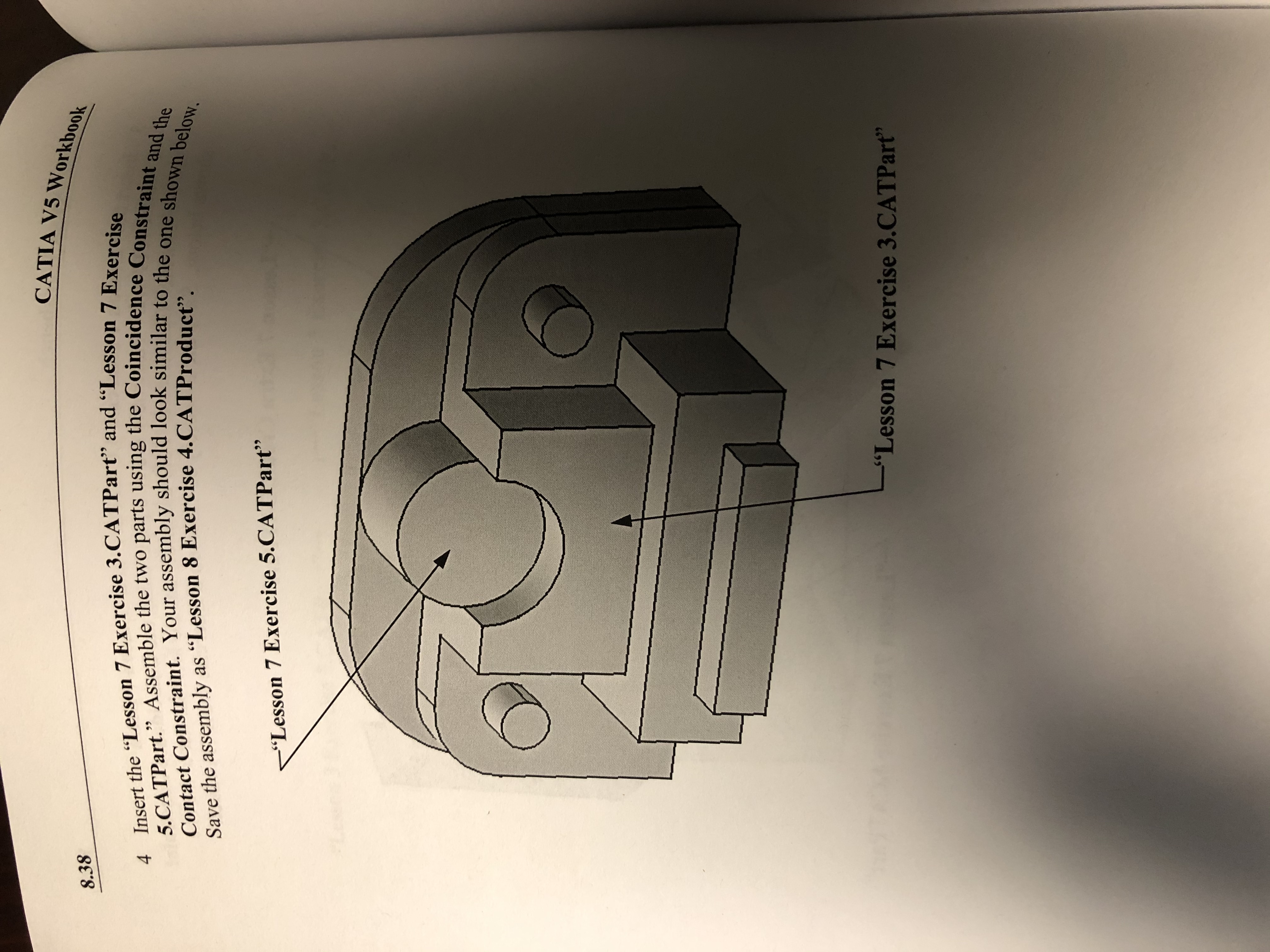 Solved CATIA V5 Workbook 8.38 4 Insert the “Lesson 7 | Chegg.com