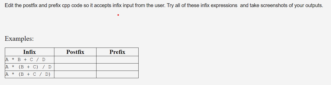 Solved Use C Code Infix To Postfix Include 8361