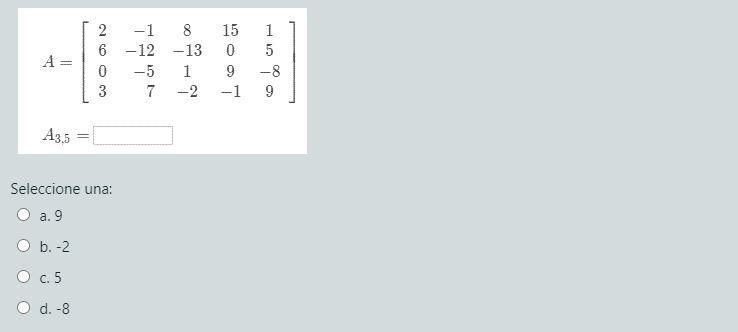 Solved Indicate which is the element of the following matrix | Chegg.com