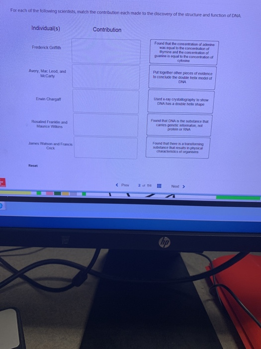 Solved For each of the following scientists, match the | Chegg.com