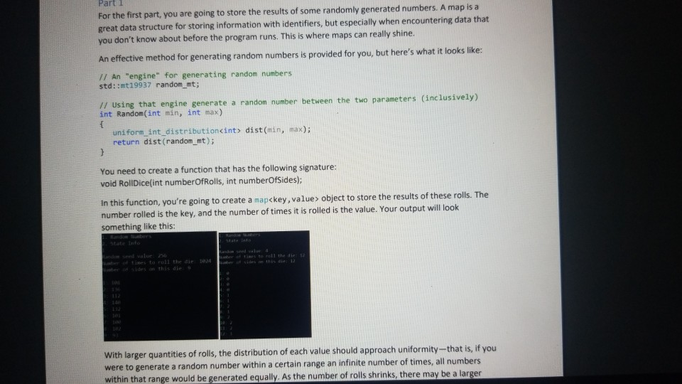 For the first part, you are going to store the | Chegg.com