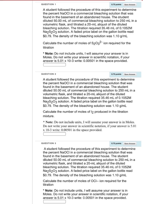 Solved A student followed the procedure of this experiment | Chegg.com