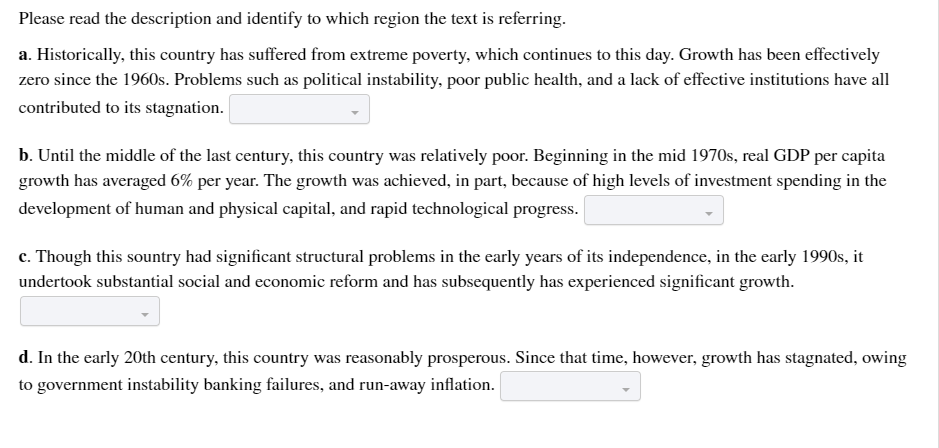 Solved Please read the description and identify to which | Chegg.com