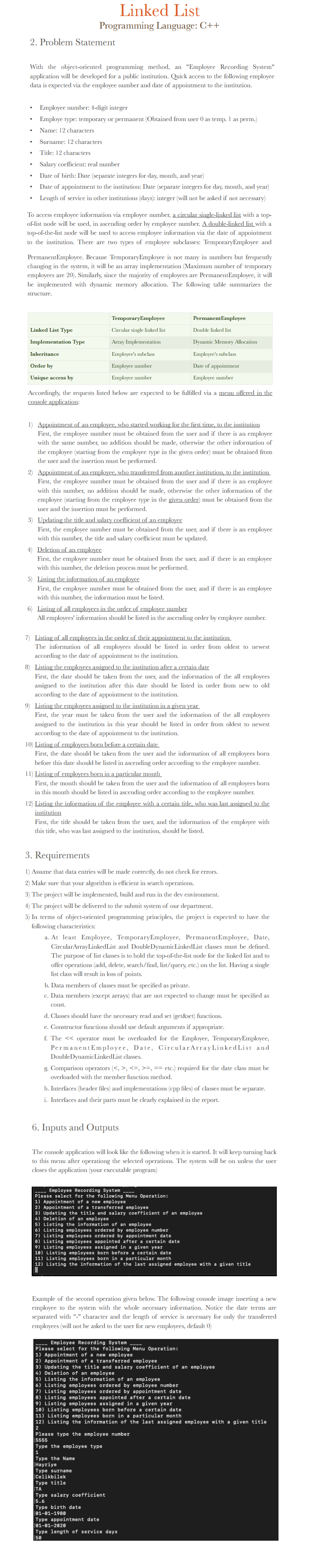 Solved Linked List Programming Language: C++ 2. Problem | Chegg.com