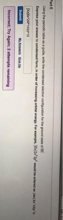 Solved Using the periodic table as a guide, write the | Chegg.com