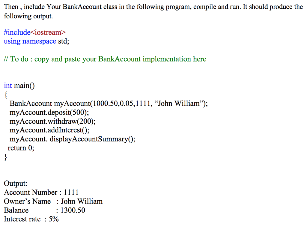 Solved The exercise for this week is to write a class that | Chegg.com