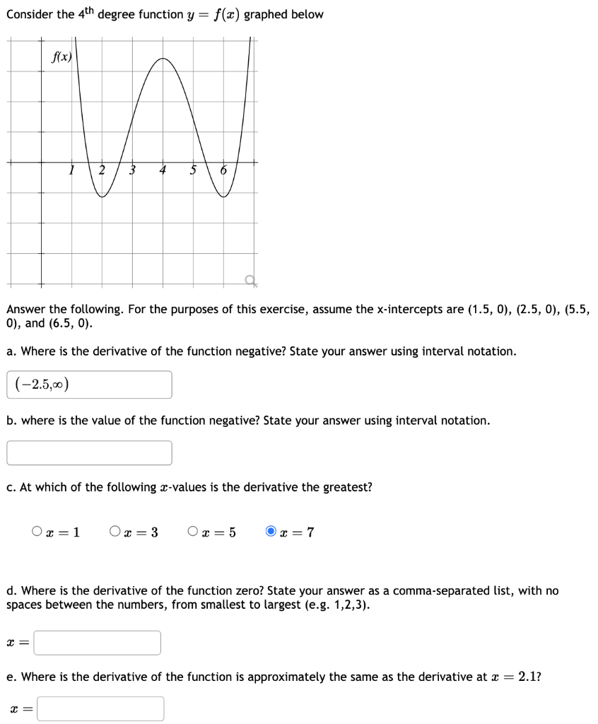 Solved Consider the 4th degree function y=f(x) graphed | Chegg.com