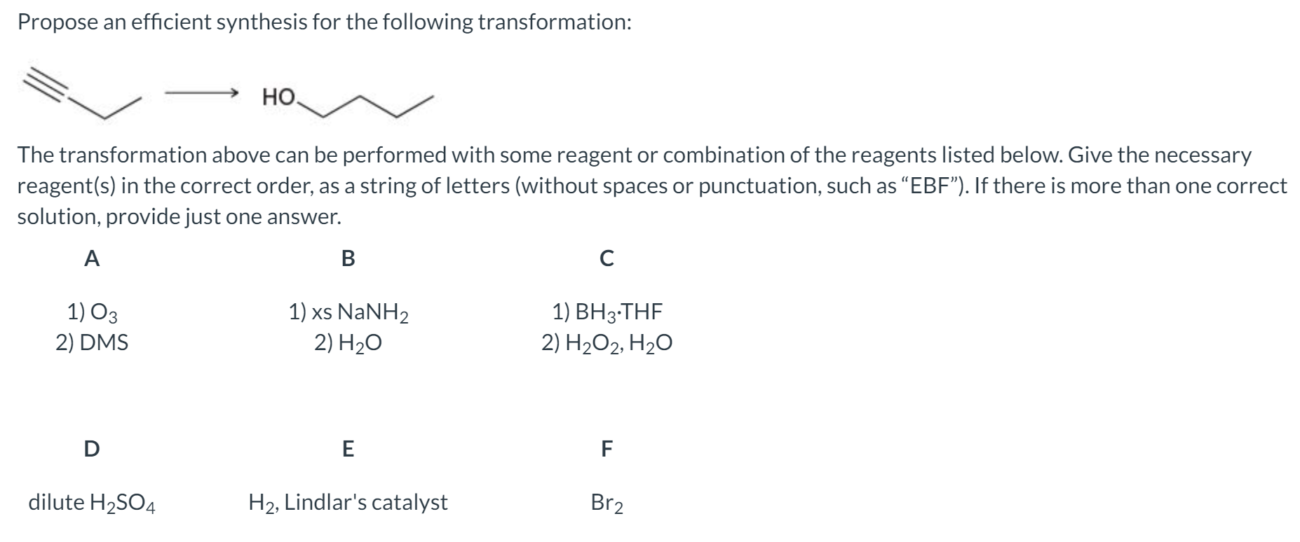 Solved Propose an efficient synthesis for the following | Chegg.com