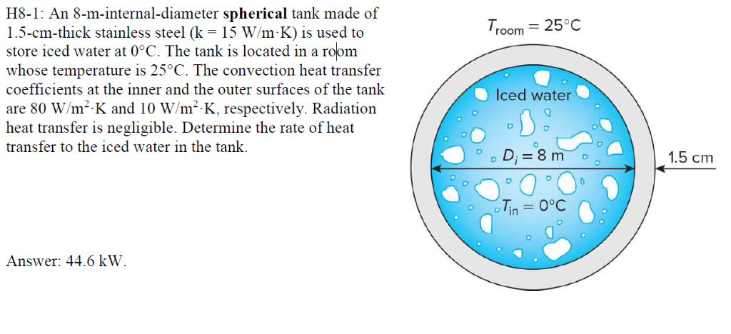Solved H8-1: An 8-m-internal-diameter spherical tank made of | Chegg.com