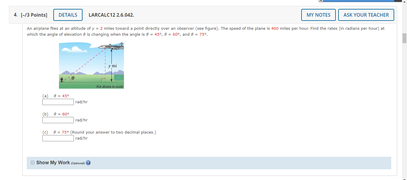 Solved 4. [-/3 Points] ASK YOUR TEACHER An airplane flies at | Chegg.com