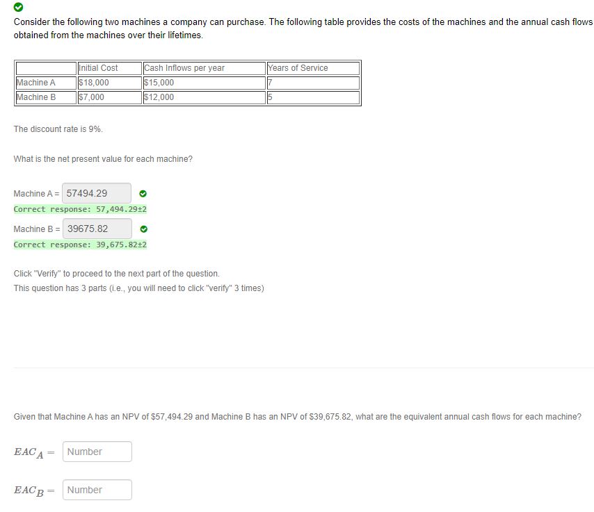 Consider the following two machines a company can | Chegg.com
