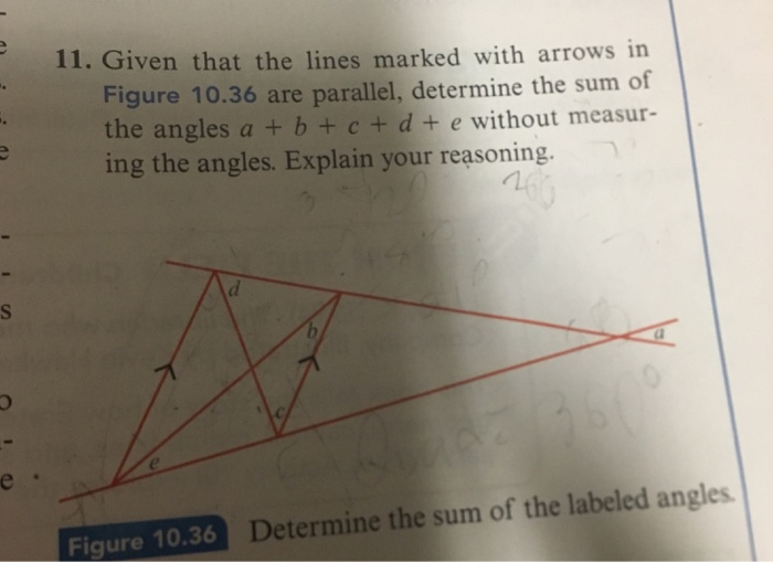Solved 11. Given that the lines marked with arrows in Figure | Chegg.com
