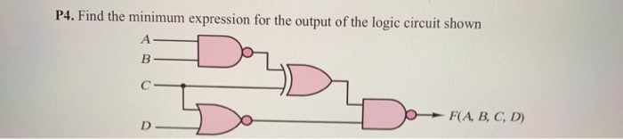 Solved P4. Find the minimum expression for the output of the | Chegg.com