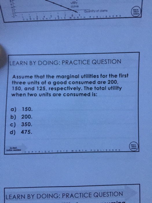 Solved Assume that the marginal utilities for the first | Chegg.com