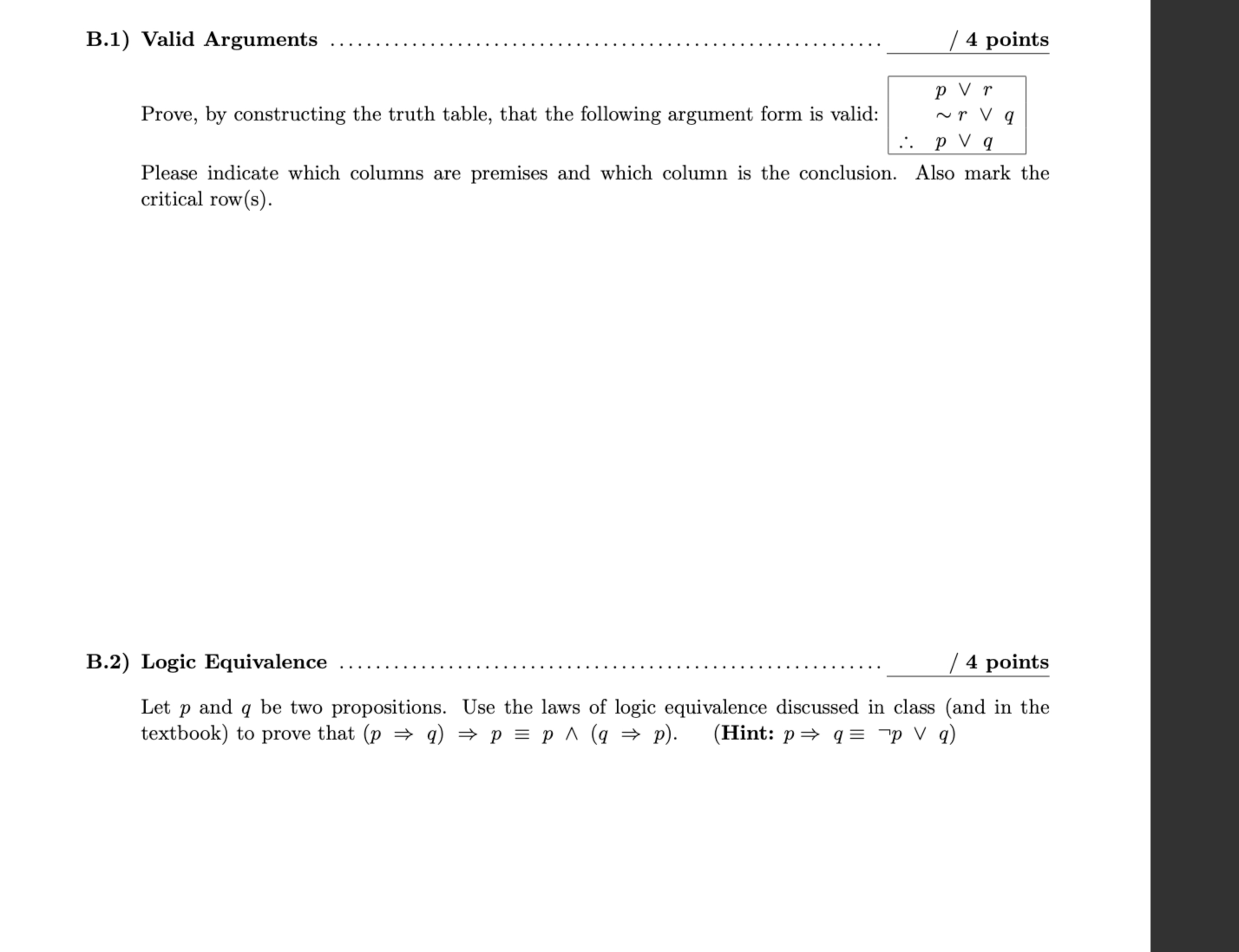 Solved Prove, by constructing the truth table, that the | Chegg.com