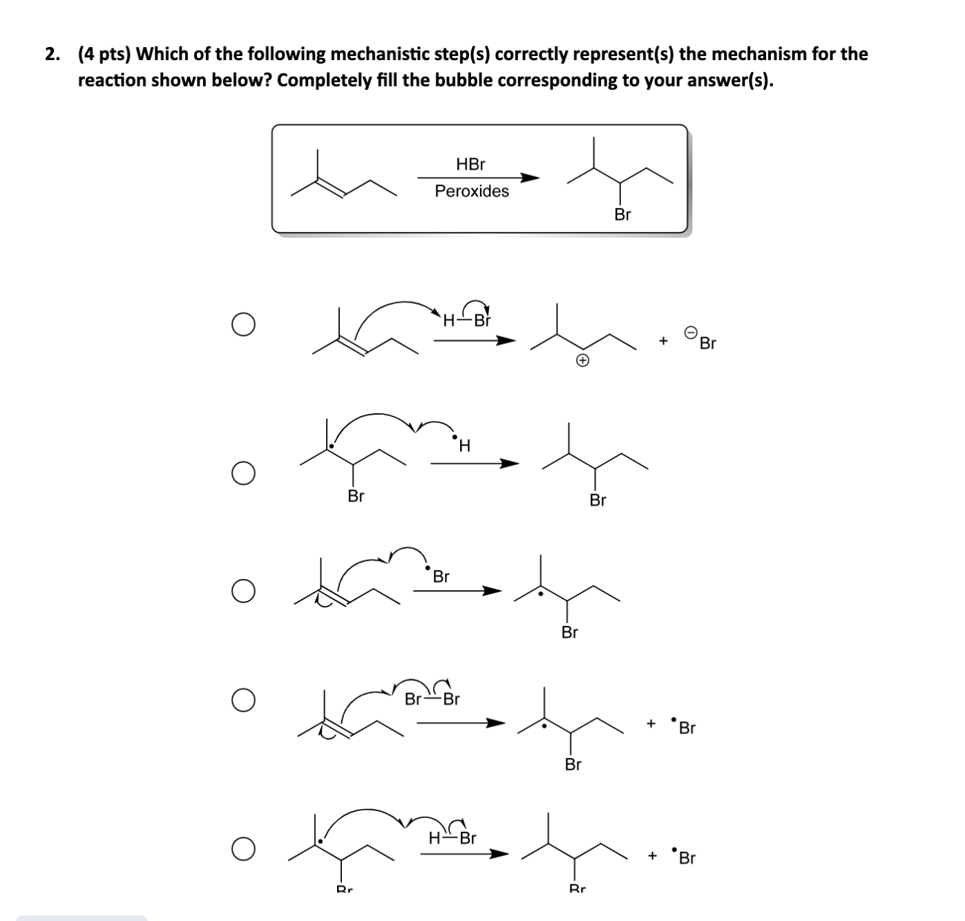 Solved (4 ﻿pts) ﻿Which of the following mechanistic step(s) | Chegg.com