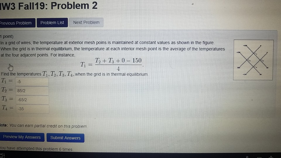 Solved W3 Fall19: Problem 2 Previous Problem Problem List | Chegg.com