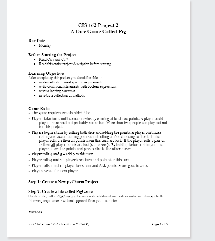 Solved Please help me asap Need help coding "A dice game | Chegg.com