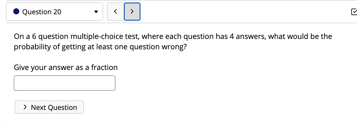 Solved Question 20 On A 6 Question Multiple choice Test Chegg