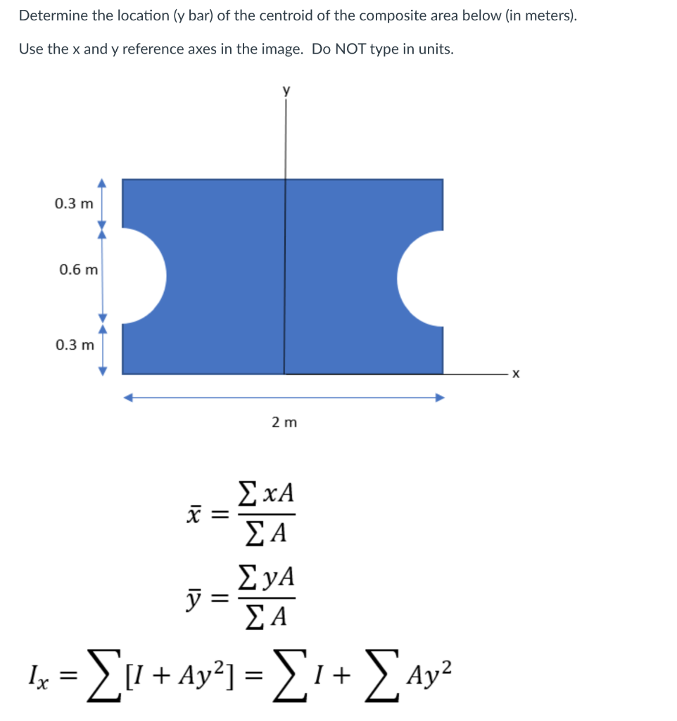 Solved Determine the location (y bar) of the centroid of the | Chegg.com