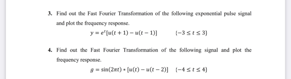 Find out the Fast Fourier Transformation of the | Chegg.com