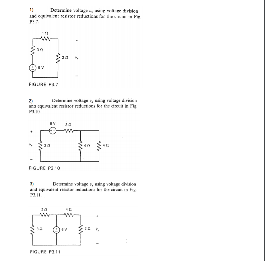 Solved Determine voltage v, using voltage division and | Chegg.com