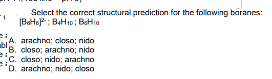 Solved Select the correct structural prediction for the | Chegg.com