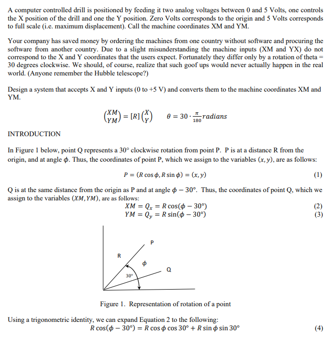 A computer controlled drill is positioned by feeding | Chegg.com