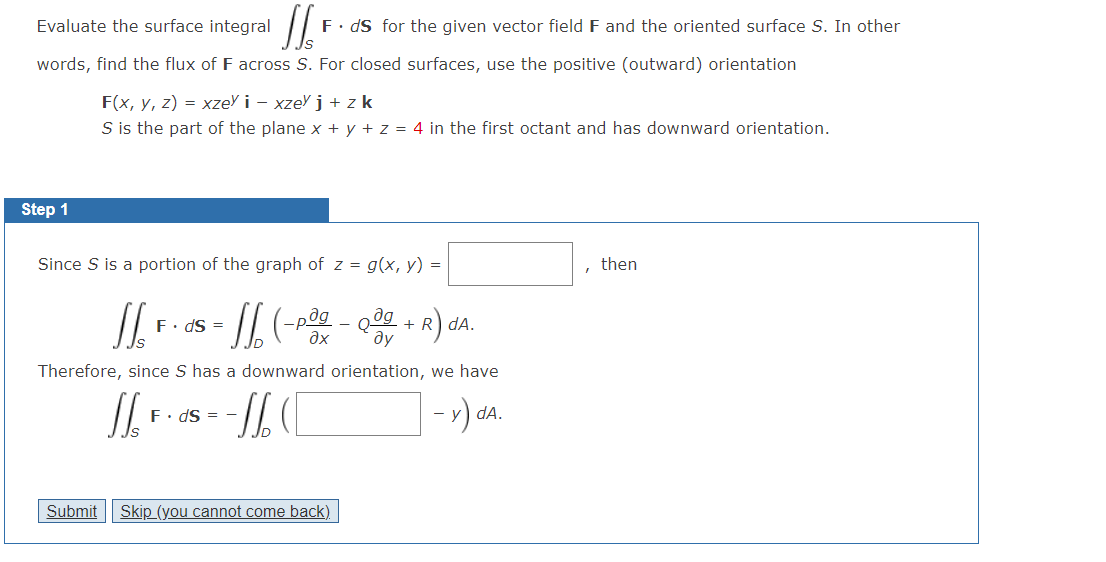Solved Evaluate the surface integral Sl F.ds for the given | Chegg.com