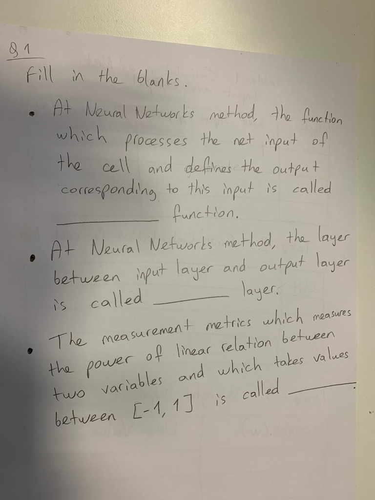Solved O3:Evaluation of machine learning model O1,O2 is | Chegg.com