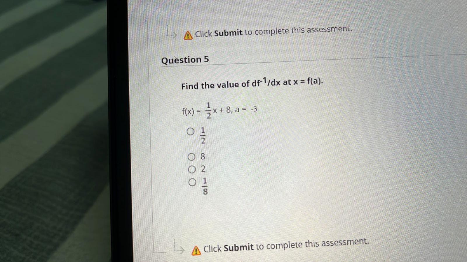 Solved Find the value of df−1/dx at x=f(a). f(x)=21x+8,a=−3 | Chegg.com