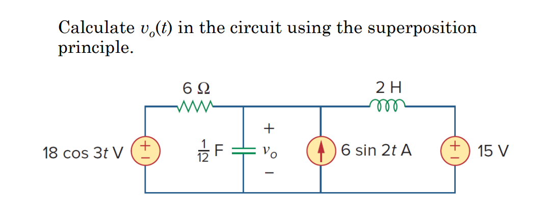 Solved Calculate vo(t) in the circuit using the | Chegg.com