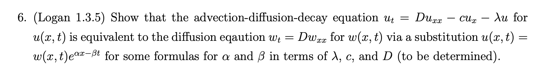 Solved 6. (Logan 1.3.5) Show that the | Chegg.com