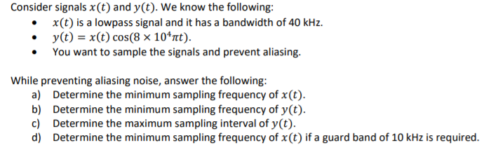 Solved Consider signals x(t) and y(t). We know the | Chegg.com