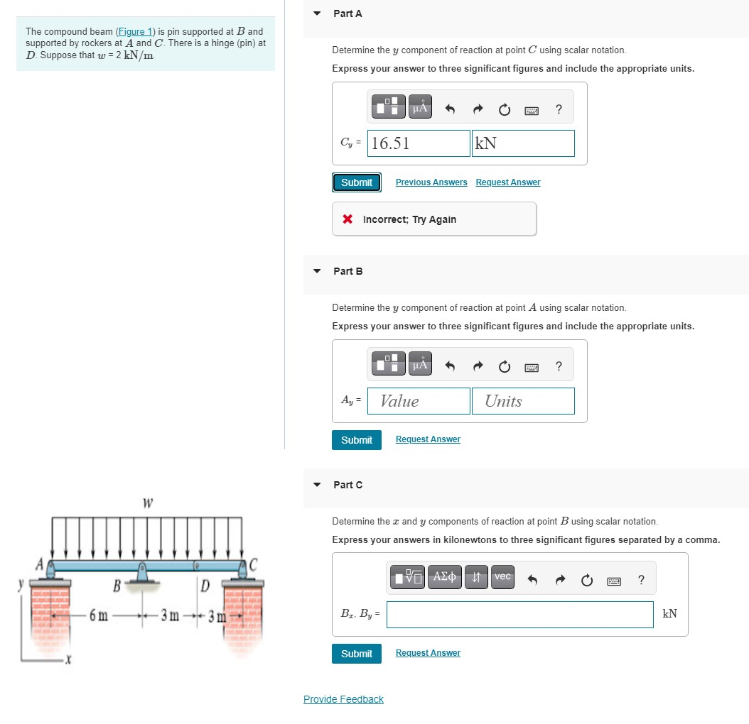 Solved by an EXPERT The compound beam (Figure 1) ﻿is pin supported at \( | Chegg.com