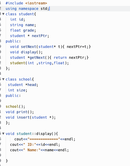 Solved Create a insert function insert a new node(s) on | Chegg.com
