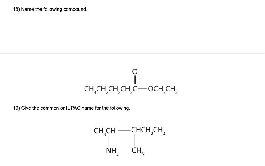 Solved 18) Name the following compound. O II | Chegg.com