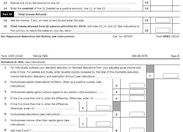 I need help filling out 1040, schedule 1, schedule d, | Chegg.com