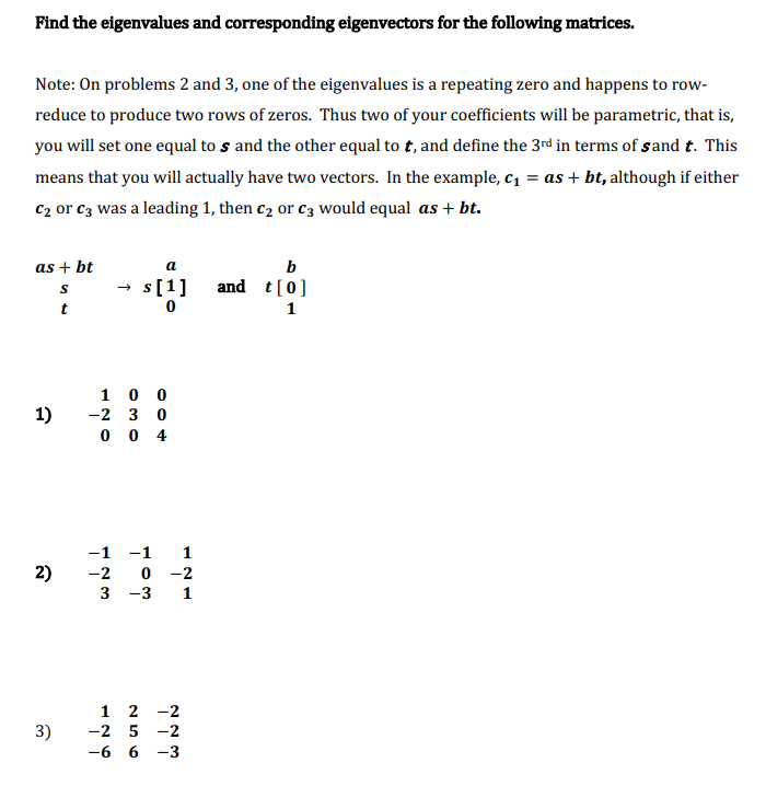 Solved Find the eigenvalues and corresponding eigenvectors | Chegg.com