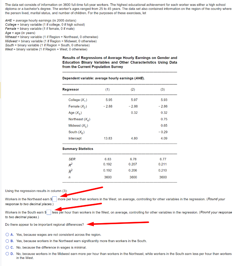 Solved The data set consists of information on 3600 | Chegg.com
