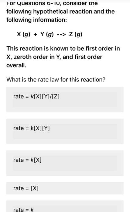 Solved ror Questions 6-1 ), cons!aer τηe following | Chegg.com