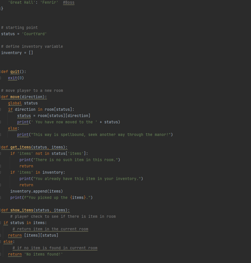 I'm working on a text-based game for my scripting | Chegg.com