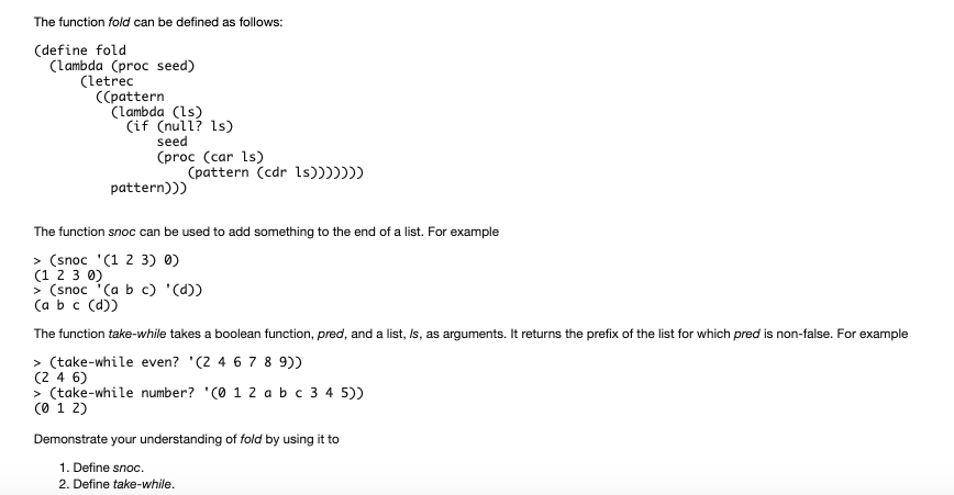 Solved Please complete this in scheme programming. this is | Chegg.com