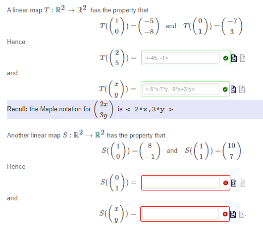 Solved A linear map T:R2→R2 has the property that | Chegg.com